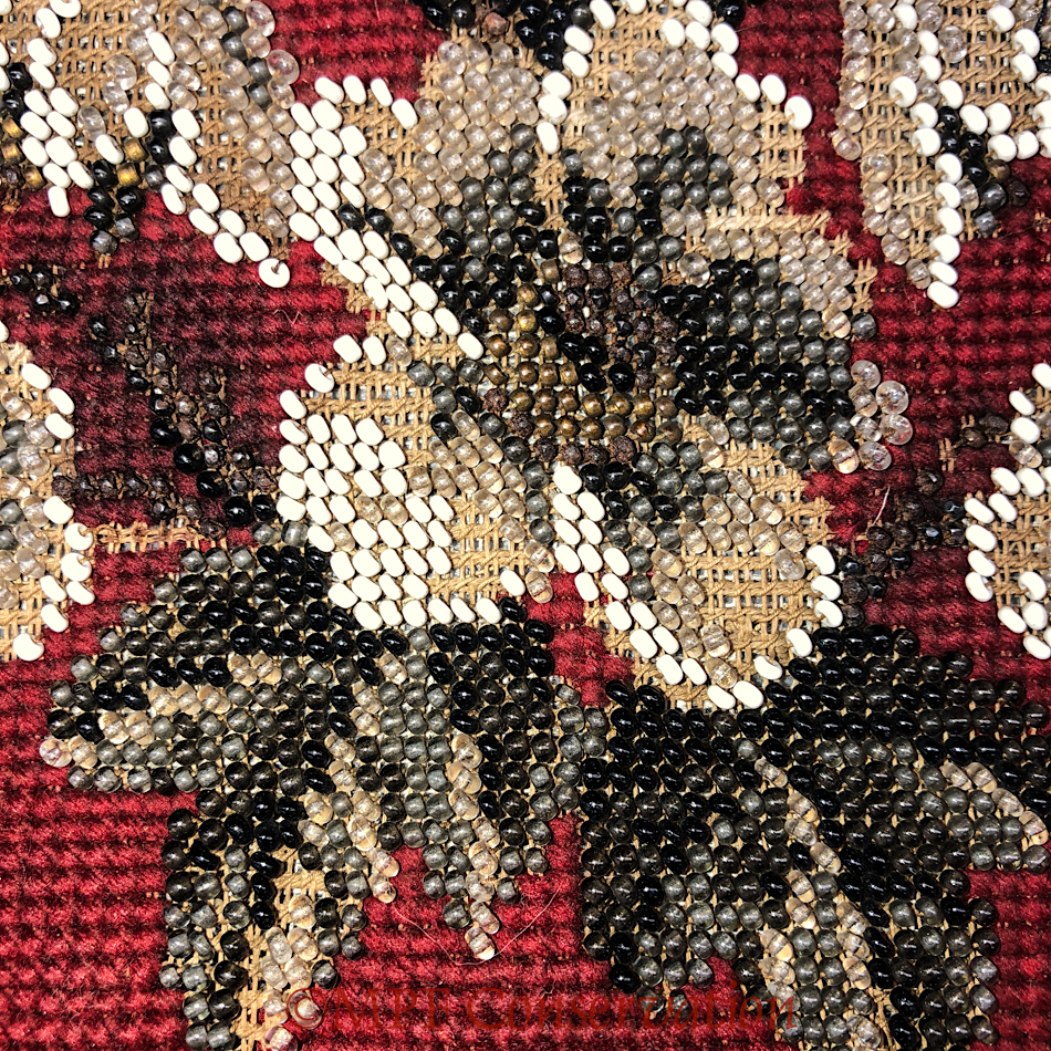 Textile Conservation: Victorian Tea Cosy, 3, Beading | MPF Conservation