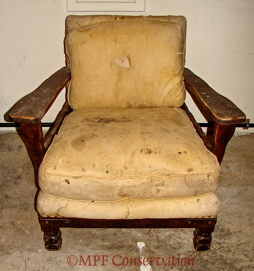 Mason Monterey Club Chair, 1 Excavation | MPF Conservation